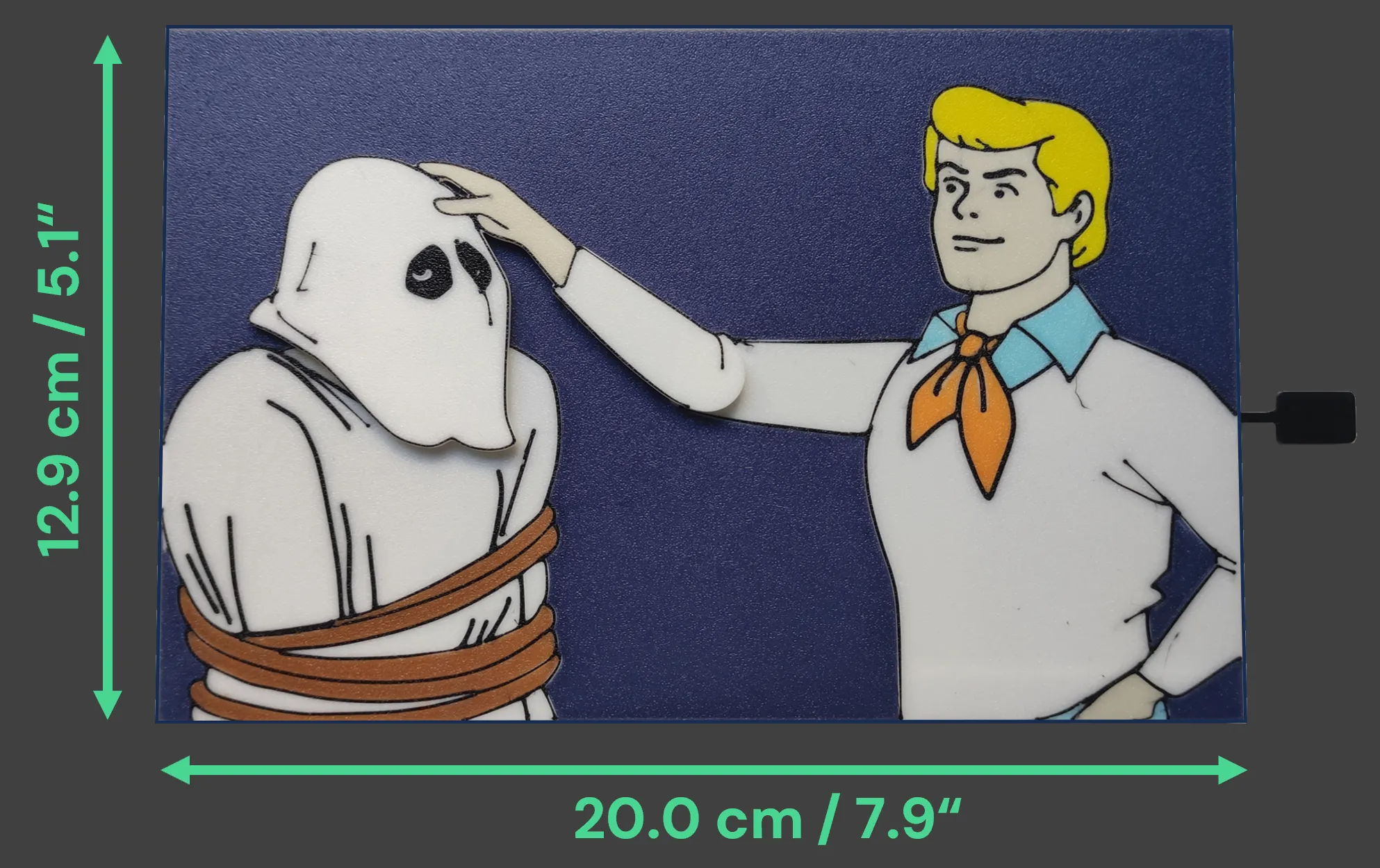 Scooby-Doo mask reveal meme modular display, actuator/automata toy ...