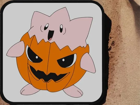 Halloween - Pumpkin Togepi - Pokemon - Lightbox by Love Prints - MakerWorld