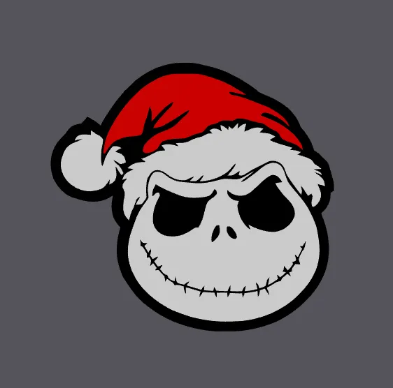 Skeleton Jack Santa - 2D Wallart by Love Prints - MakerWorld