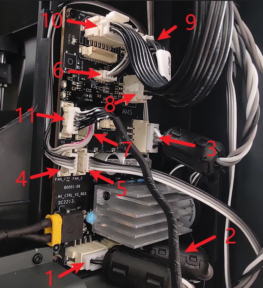 P1P, P1S, X1C Noctua or Bambu Control Board Fan Duct - Easy Install for ...