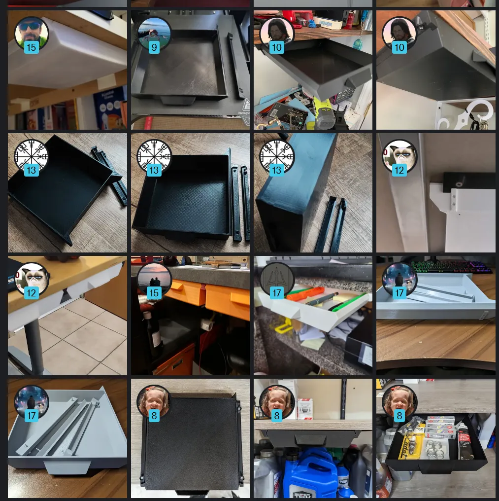 Under Desk Drawer with Double Travel Stops - Free 3D Print Model ...