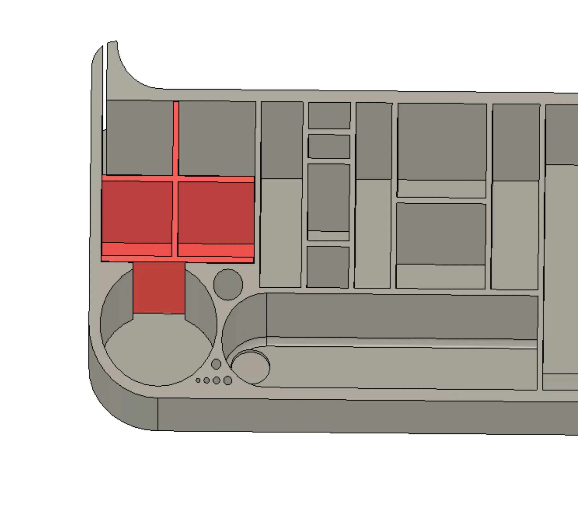 Top Tool Storage for Bambu Printers P1S and P1P - features phone/tablet ...