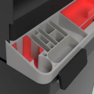 Top Tool Storage for Bambu Printers P1S and P1P - features phone/tablet ...