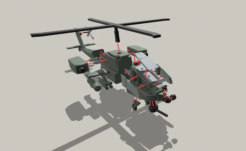 Helicopter - AH-64 by R C 3D - MakerWorld