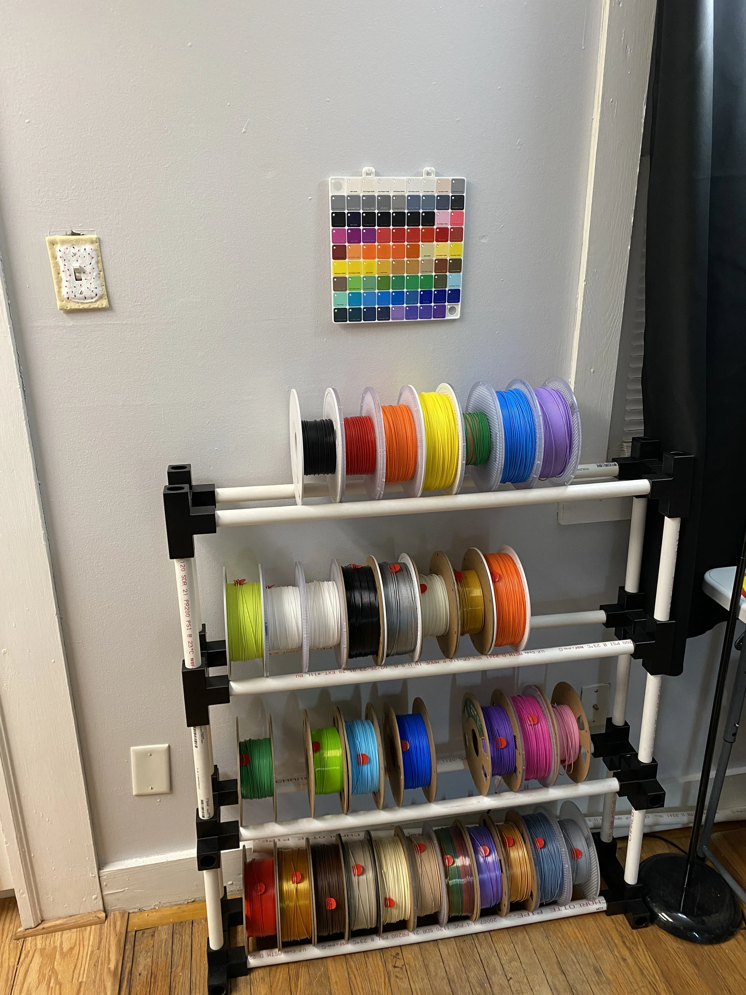 Full Bambu Swatch Board (with hangers) Remixed by Thinkable - MakerWorld