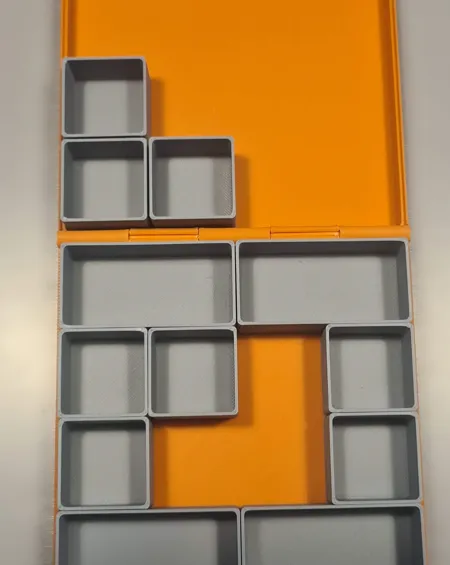 Boxes in box - storage box 125mm x 125mm - hinged box - free layout ...