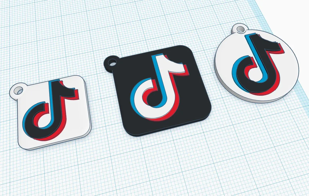 NFC Keychain - TikTok (4 colors) by BS 3DPrint MakerWorld: Download ...
