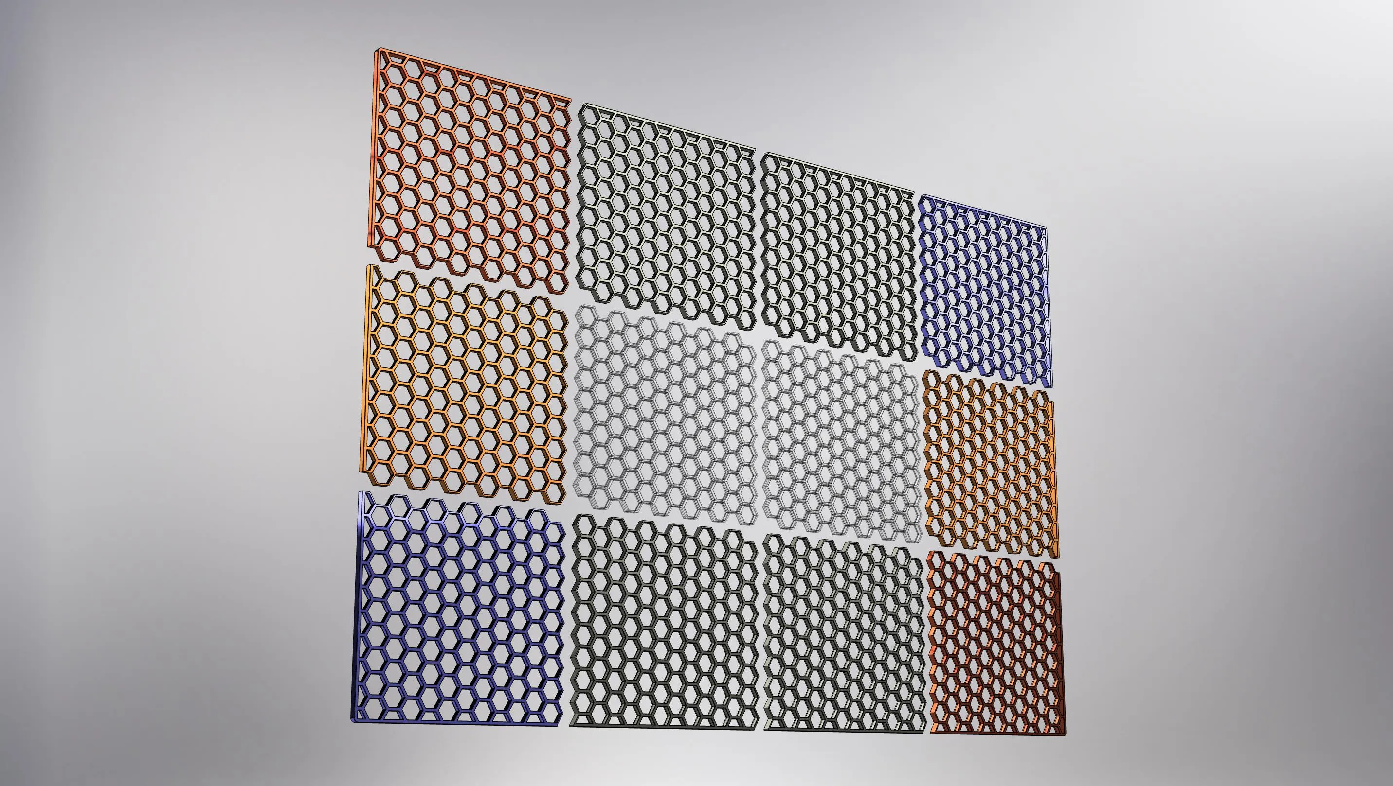 Framed HSW - Various Sizes - Honeycomb Storage Wall Remixed by KYZ ...