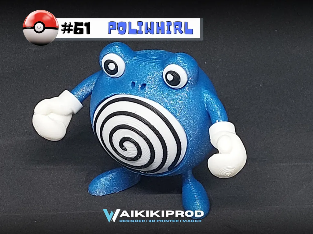 Poliwrath - Pokemon #62 by Waikikiprod - MakerWorld