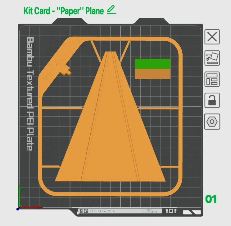 Kit Card - ''Paper'' Plane - Prints flat then fold - Free 3D Print ...