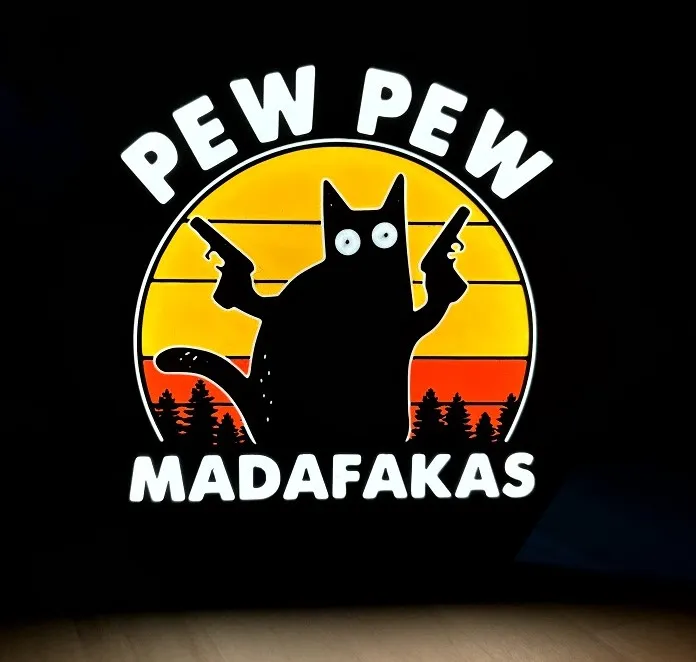 Pew Pew Madafakas Sign by undi23 - MakerWorld