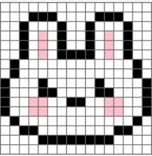 Easter Bunny Pixel Puzzle Art 16x16 by maut3D - MakerWorld