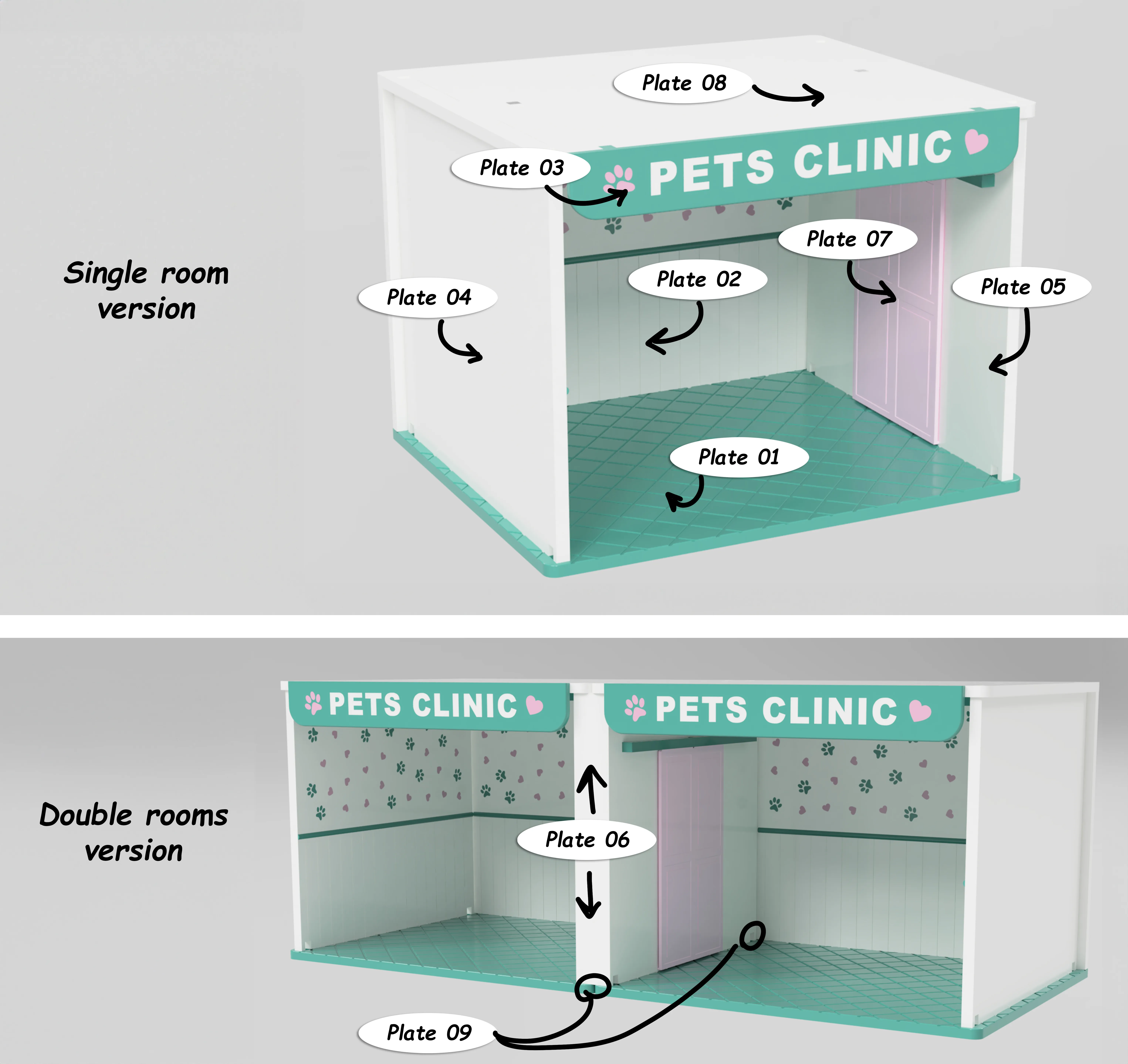 My Modular Pets Clinic | Doll house Pets Clinic by Valeria Momo ...