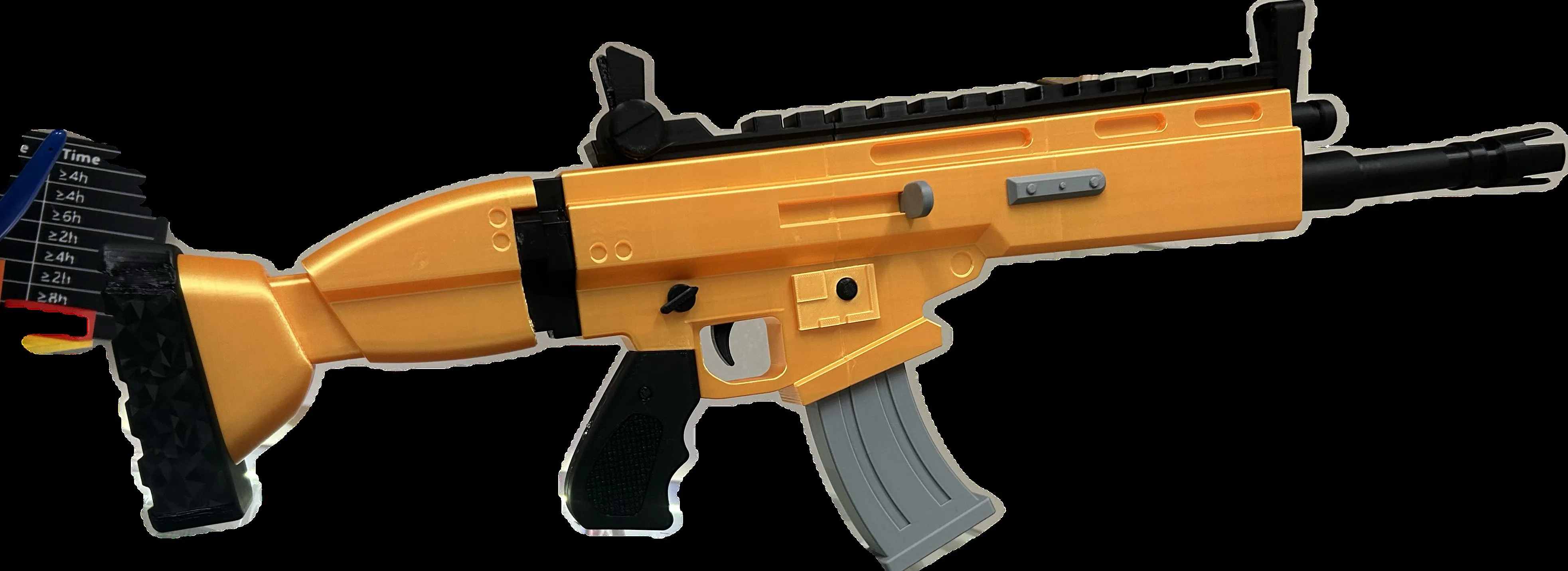 FORTNITE SCAR silk gold PLA Remixed by Throttle X design MakerWorld ...