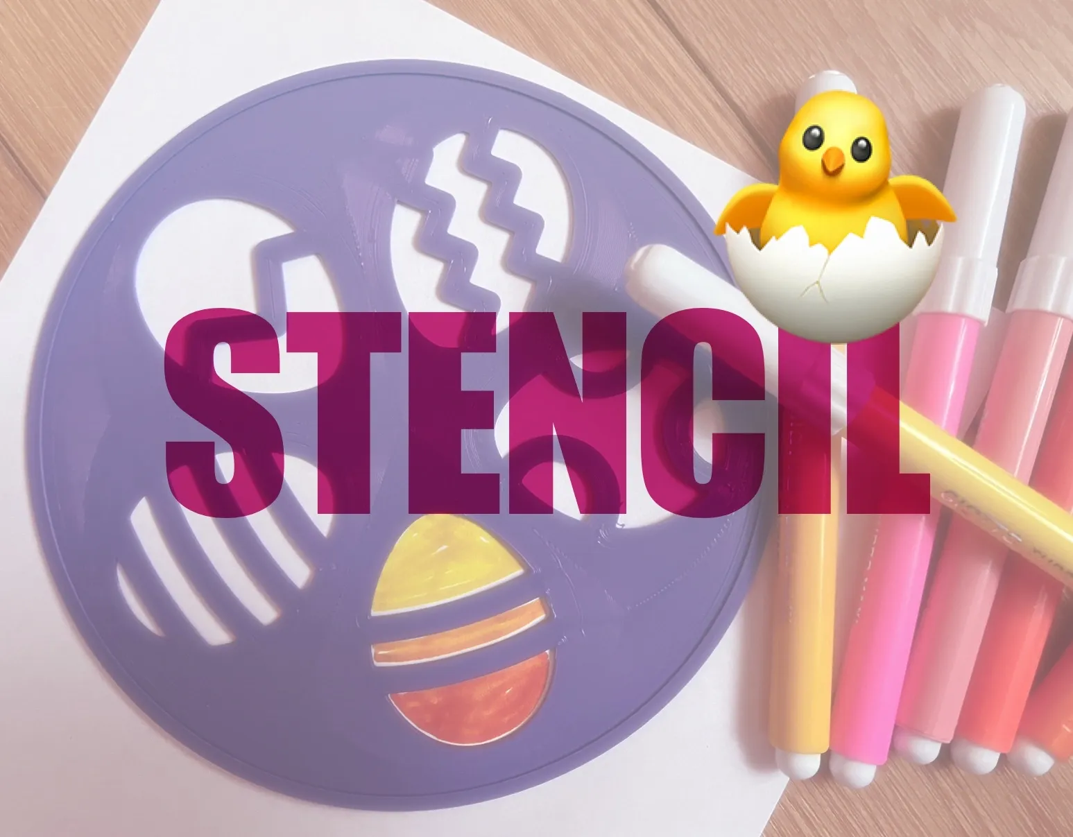 Easter drawing stencil for kids by Alex - MakerWorld
