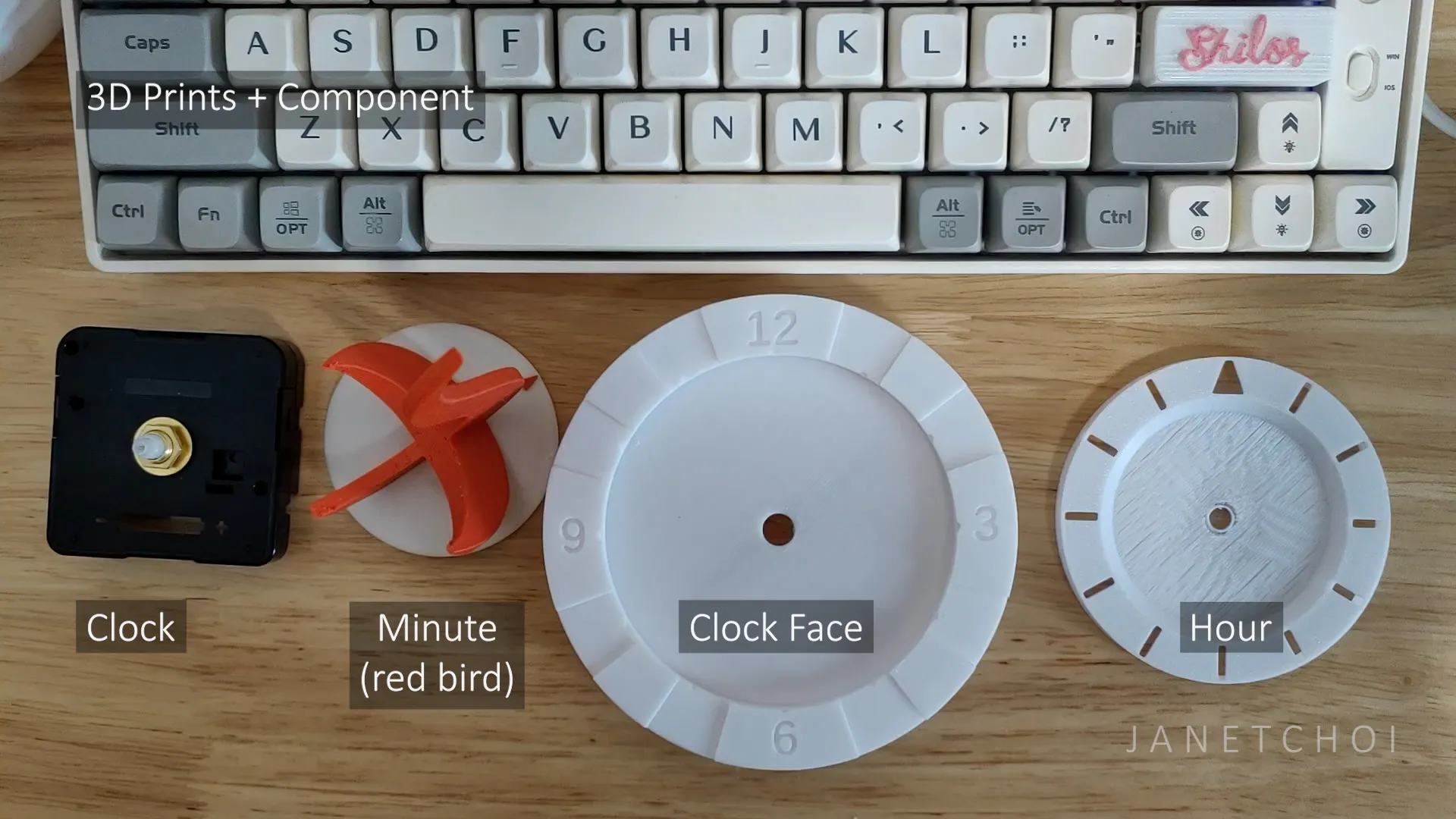 Red Bird Clock Set - Modular Stationary Organizer by Janet CHOI ...