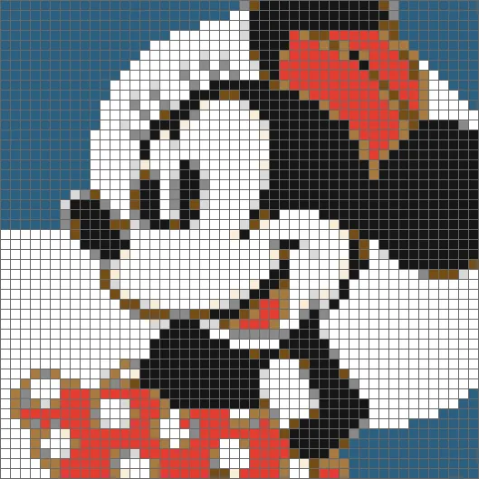 Mickey and Minnie Mouse Pixel Puzzle by fluidman MakerWorld: Download ...