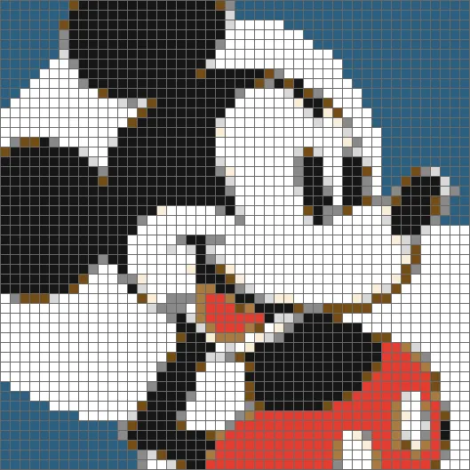 Mickey and Minnie Mouse Pixel Puzzle by fluidman - MakerWorld