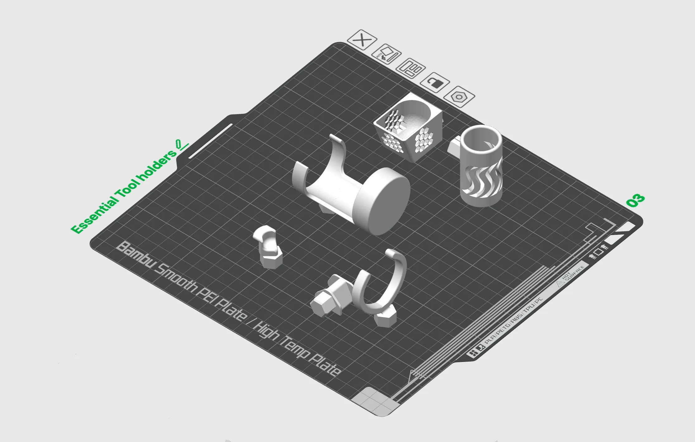 HSW Essential Kit collection (Honeycomb Storage) - Free 3D Print Model ...