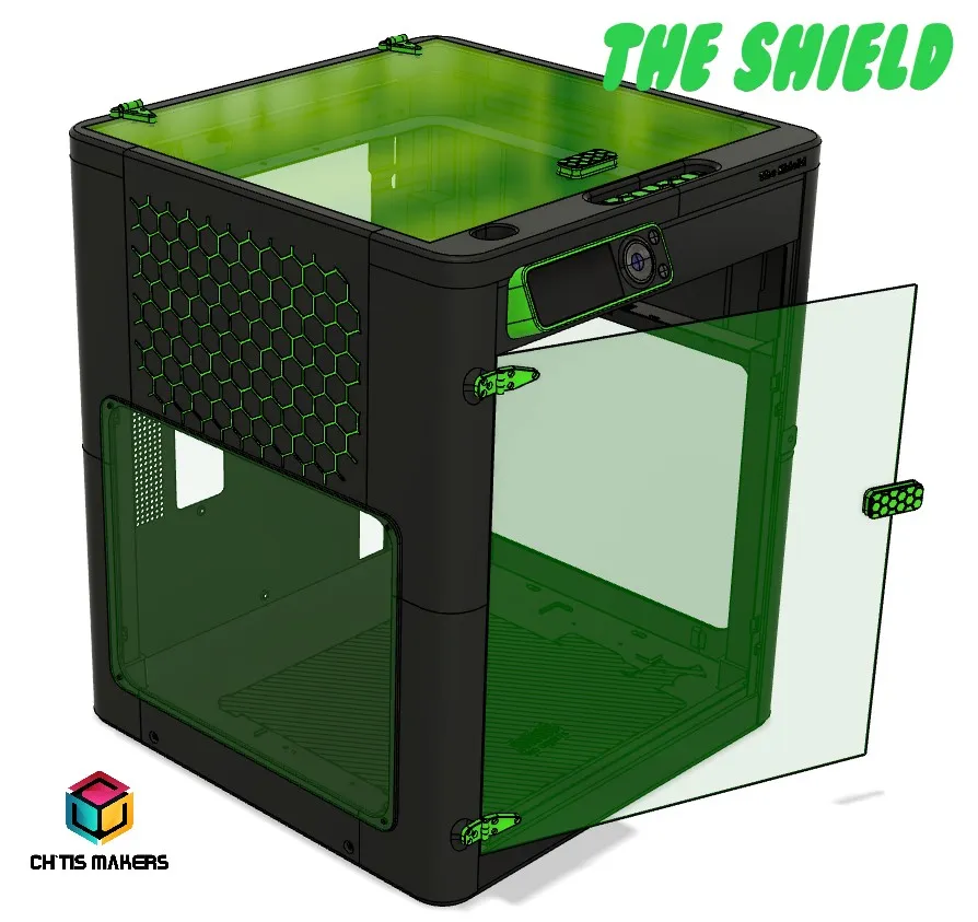 The Shield enclosure for Bambu lab P1P Remixed by Ch tis Makers ...