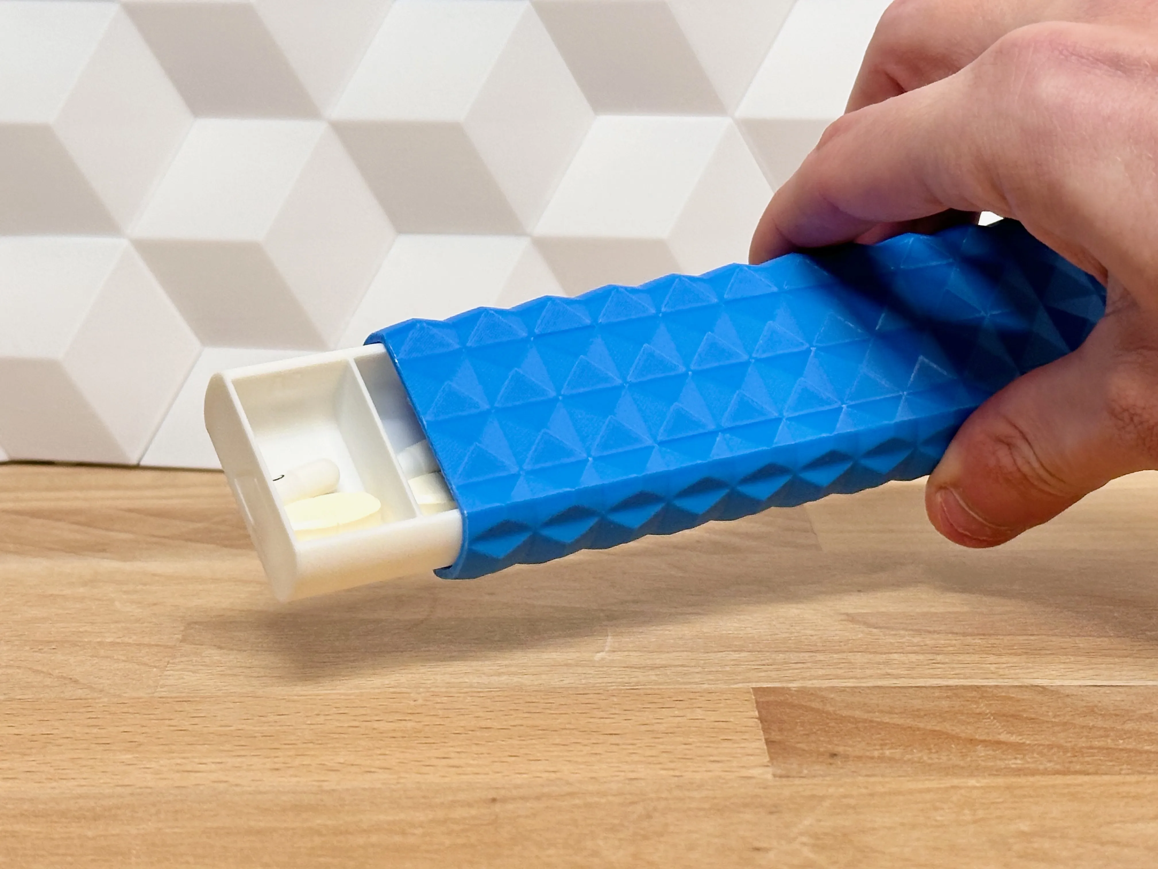 Sliding Pill Box (textured box weekly medication) by GlennovitS 3D ...