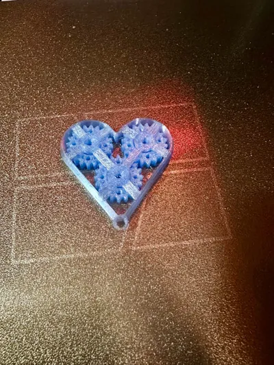 Geared Fidget Heart Valentine's Day Keychain Remixed by Schichtkunst ...