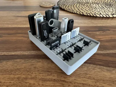 gridfinity usb (micro) sd storage combination by TheBaum MakerWorld ...