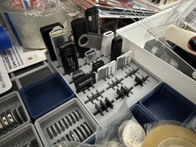 gridfinity usb (micro) sd storage combination by TheBaum MakerWorld ...