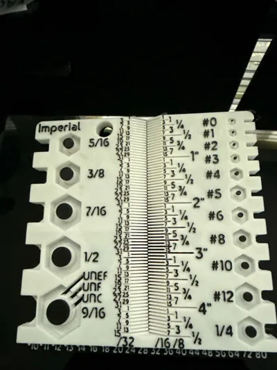 Imperial Bolt Nut Pitch Measuring Gauge #0 - 9/16 by MasterCake ...