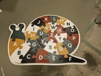 Alphabet Snail - Free 3D Print Model - MakerWorld