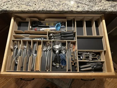 ULTIMATE Gridfinity Silverware Organizer / MODULAR by arockMakerWorld: Download Free 3D Models
