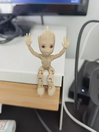Groot Keychain Articulated | No Support Flexi by Eastrise MakerWorld ...