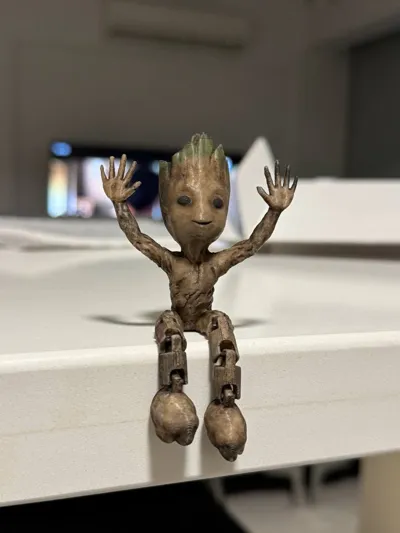 Groot Keychain Articulated | No Support Flexi by Eastrise MakerWorld ...