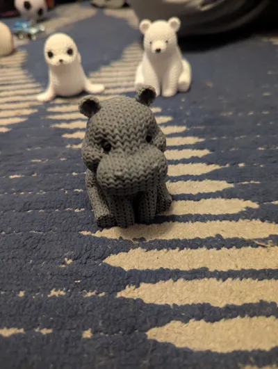 Knitted Hippo by Smoggy3D - MakerWorld