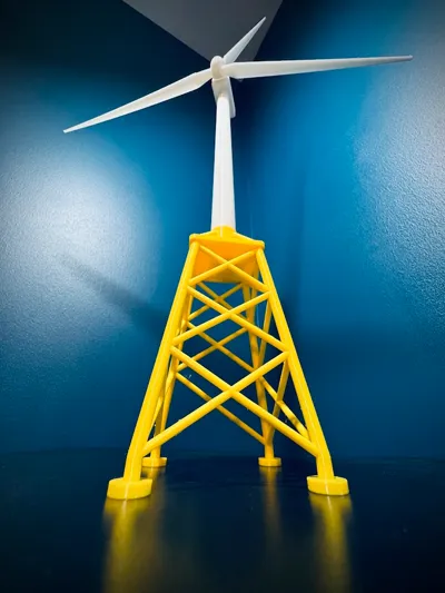 Base for Wind Turbine Model Realistic 15MW CTV by NorcoT MakerWorld ...