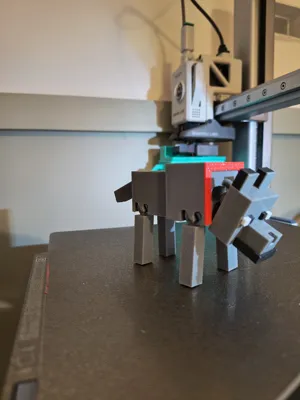 Minecraft wolf articulated - Free 3D Print Model - MakerWorld