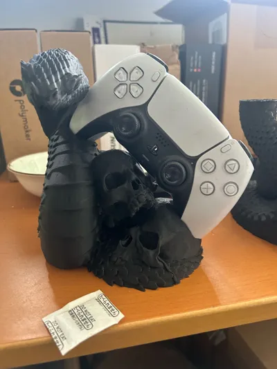 controller stand ps5 holder snake and skull - Free 3D Print Model ...