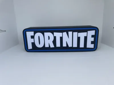 Fortnite Logo LED LightBox - Free 3D Print Model - MakerWorld