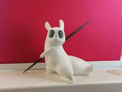 Rain World Survivor - "Slug Cat" - Free 3D Print Model - MakerWorld