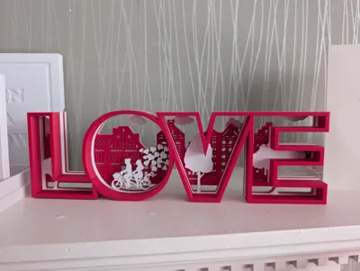 Love couple sign - Free 3D Print Model - MakerWorld