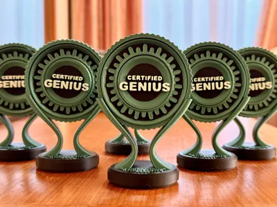Fidget Medal Trophy (customize and spin!) - Free 3D Print Model ...