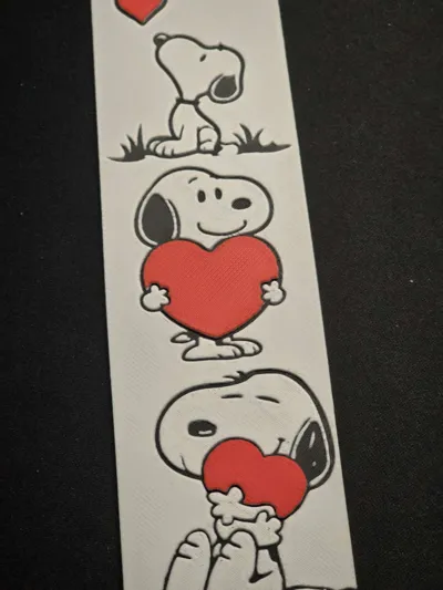 Snoopy Valentine Bookmark - Free 3D Print Model - MakerWorld