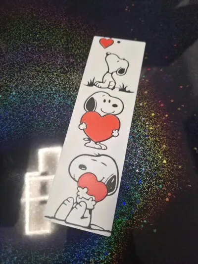Snoopy Valentine Bookmark - Free 3D Print Model - MakerWorld