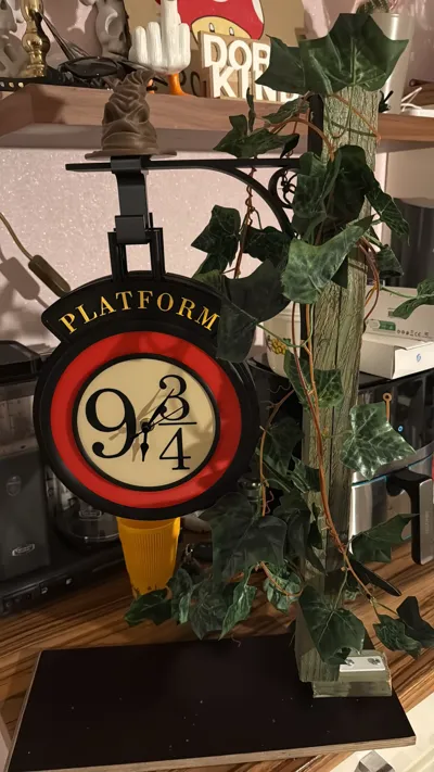 Platform 9 3/4 Station Clock - Harry Potter Clock - Free 3D Print Model ...