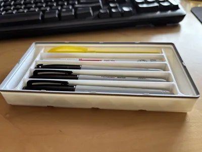 Gridfinity Sharpie Tray for 5 Pens Remixed by TryCatch - MakerWorld