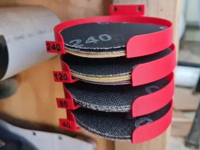 5" Sanding Disc Storage / Holder / Rack by duck.knapp - MakerWorld
