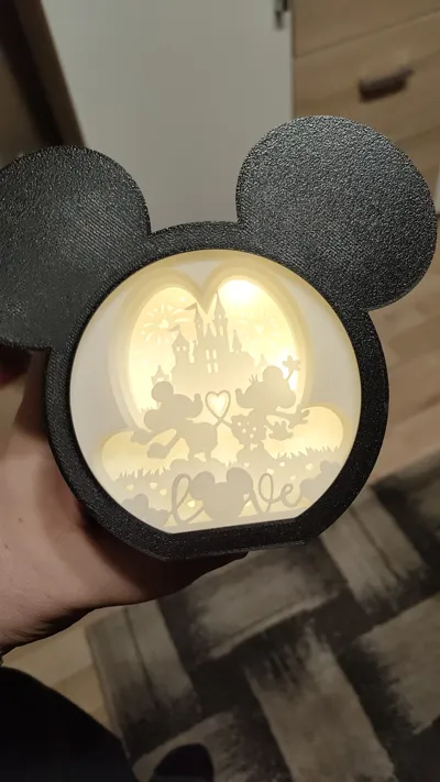 Mickey Mouse Lightbox Lamp - Free 3D Print Model - MakerWorld
