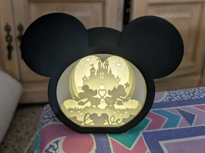Mickey Mouse Lightbox Lamp - Free 3D Print Model - MakerWorld
