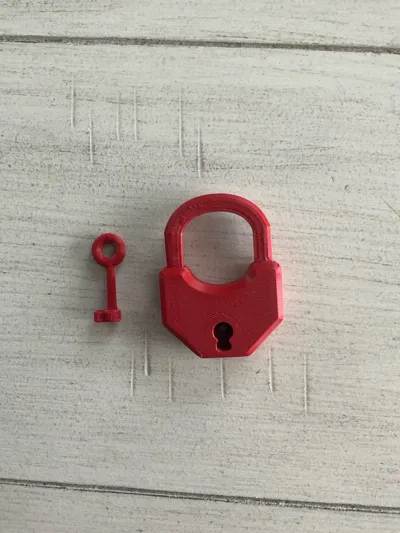 Functional Padlock with Key. UPDATED: NEW KEY by Josh MakerWorld ...