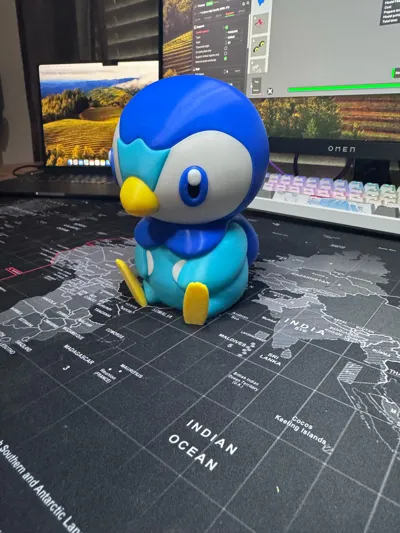 393 Piplup Sitting Pose by Ikeda MakerWorld: Download Free 3D Models